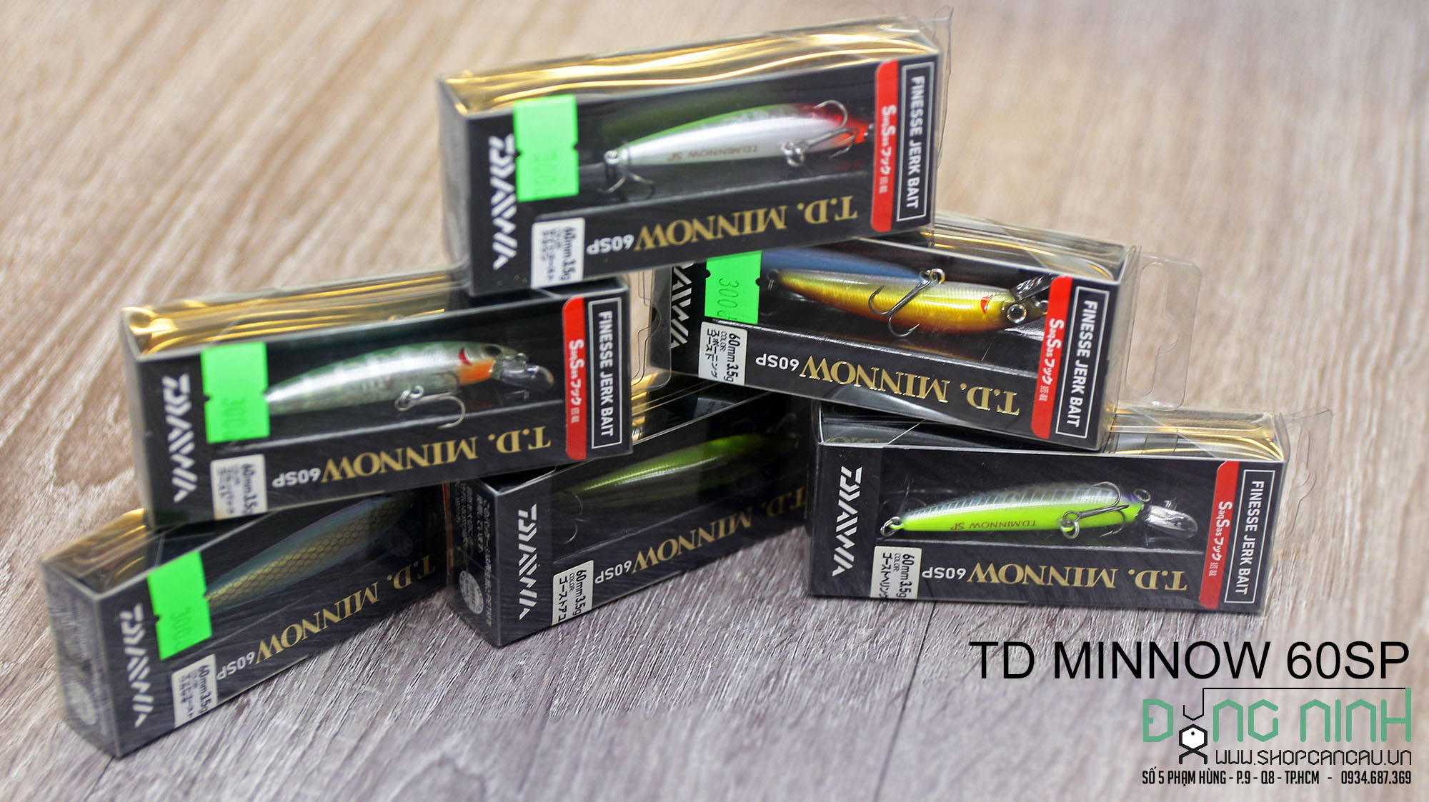 Mồi lure Daiwa TD Minnow 60SP - Made in Japan